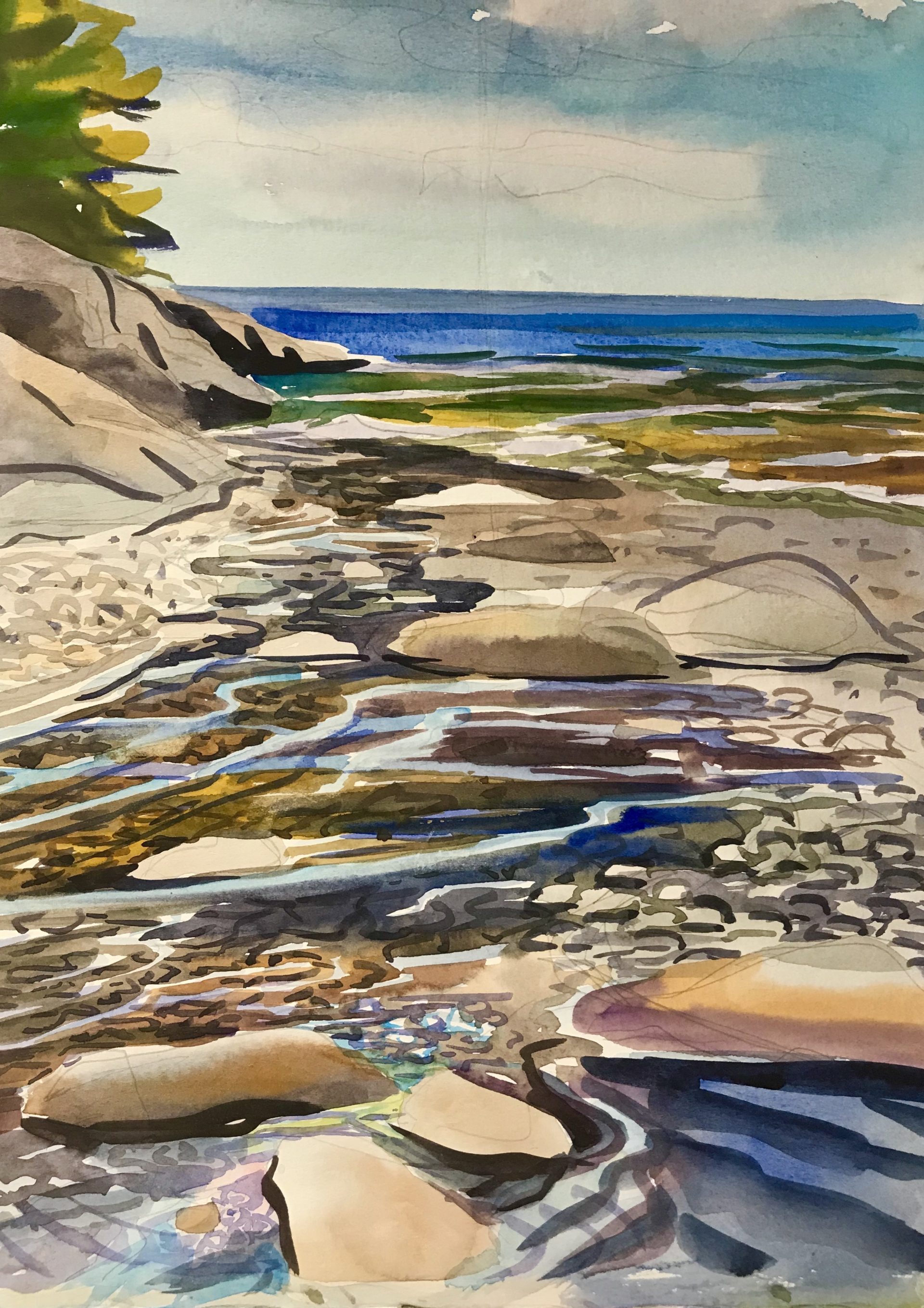 Painting Large From Watercolor Sketches - American Watercolor