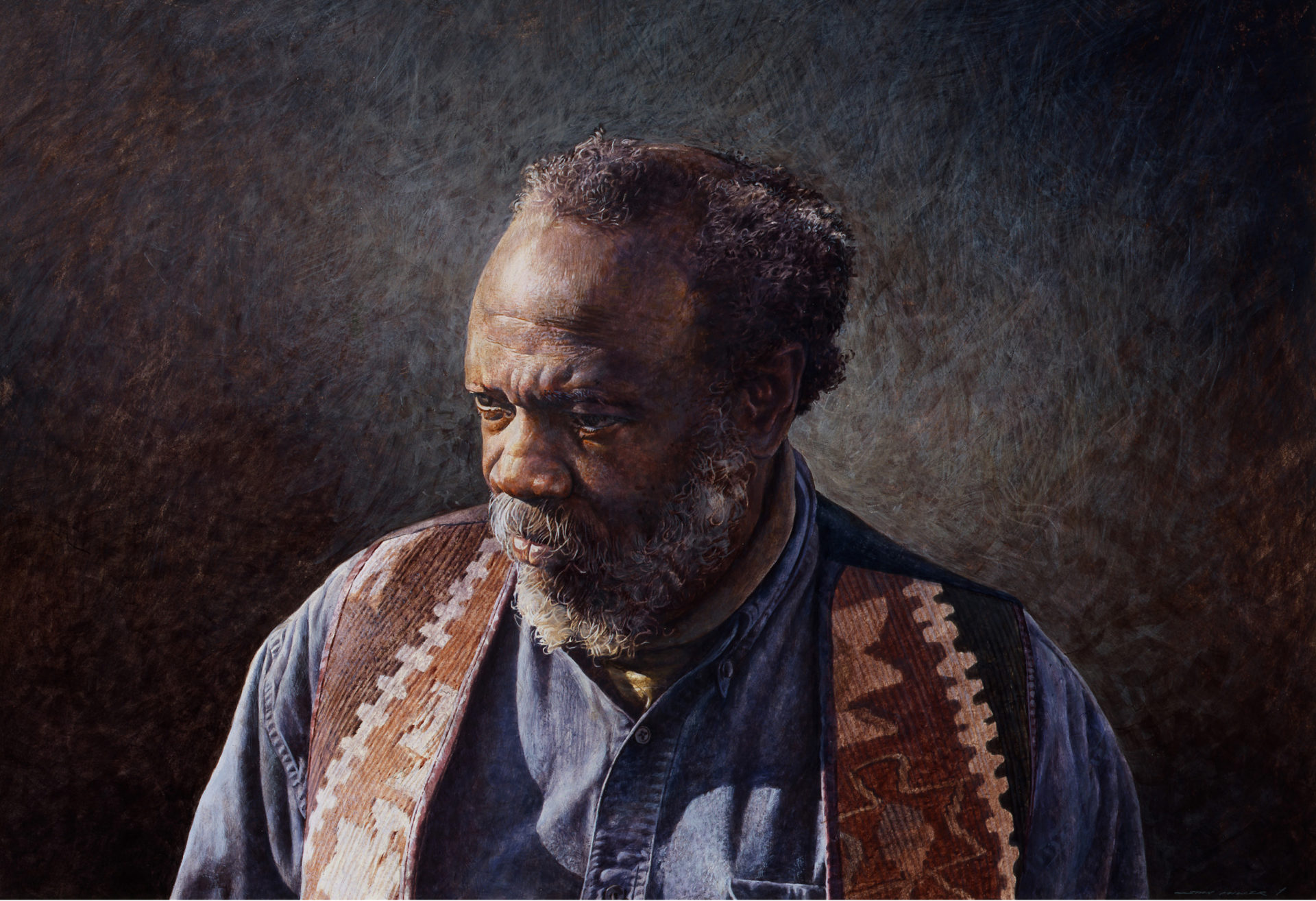 Portrait of a Stranger - American Watercolor