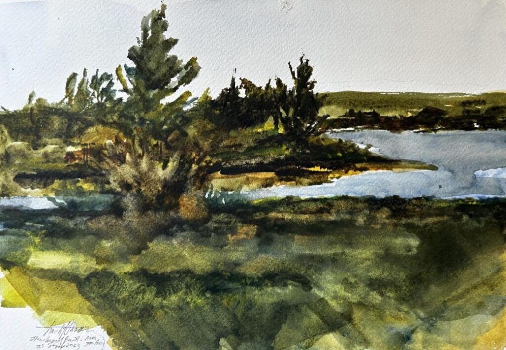 The Pleasures of Looking at Nothing in Particular - American Watercolor